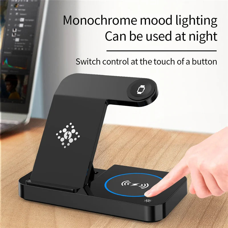 4-in-1 30W Foldable Fast Wireless Charging Dock Compatible With Samsun ...