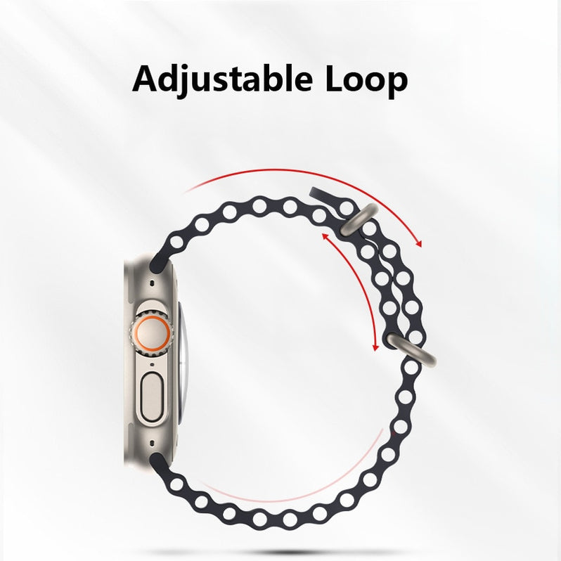 Ocean Loop Band For Apple Watch Ultra And Series 9, 8, 7, SE, 6, 5, 4 ...