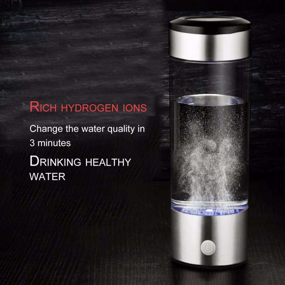Hydrogen Rich Ionizer Glass Water Bottle | Boost Anti-Aging ...
